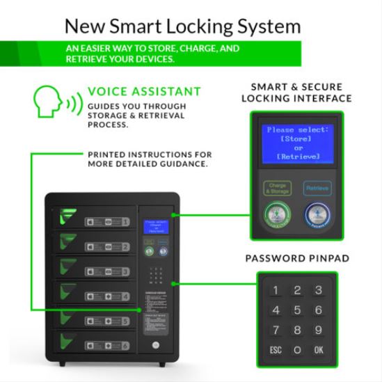 Apollo Office Systems. ChargeTech CT-300085 portable device management cart/cabinet Wall mounted ...